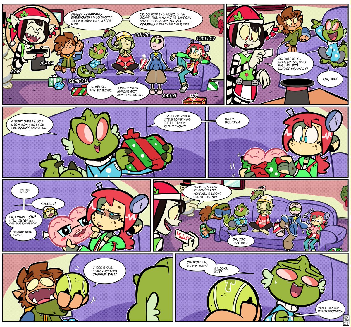 「Merry (Monster) Christmas! 」JoshDamn BUY THE MAU PLUSH 😺の漫画