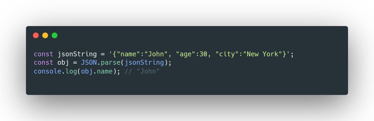 How To Parse And Striny Json Data In Javascript ๐ โข Jsonparse โข Jsonstriny ๐งต๐
