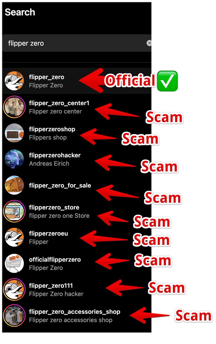 Flipper Zero on Twitter: "Dear @Instagram and @InstagramComms, there are hundreds of fake and ...