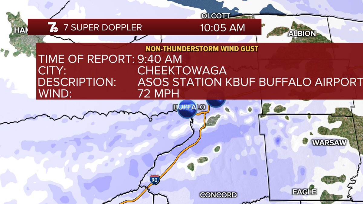 Aaron Mentkowski on Twitter: "OH MYYYY! Wind gust of 72 mph reported at the #Buffalo Airport ...