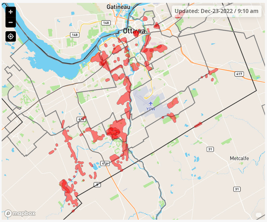 Hydro Ottawa on Twitter: "9:20 AM UPDATE: We have 26,000 customers without power at this time ...