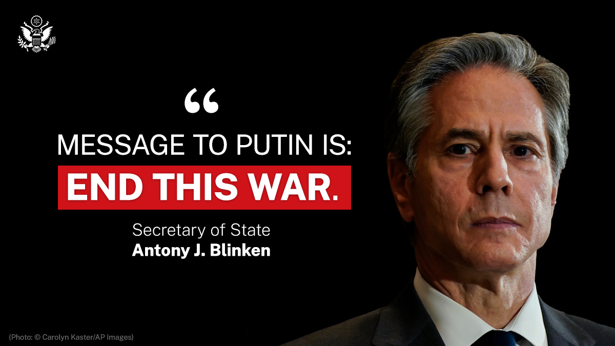 Department Of State On Twitter Stop The War Stop The Killing Stop