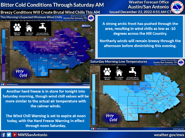 ATCEMS on Twitter: "Cold, arctic airmass has invaded S. Cent. TX. Cold ...