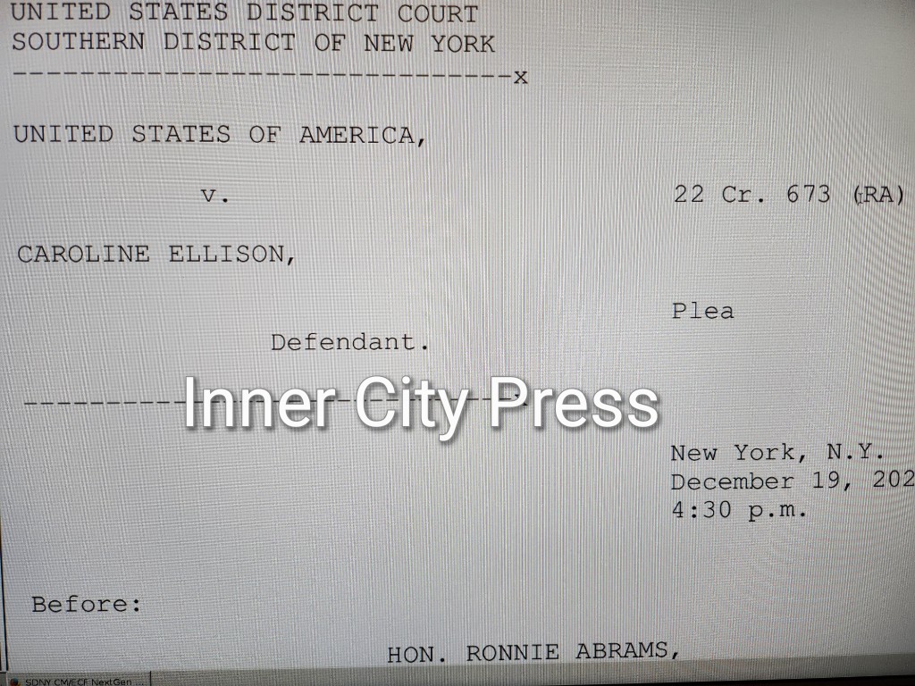 Inner City Press on Twitter: "OK - on #FTX / Alameda, here now the unsealed guilty plea ...