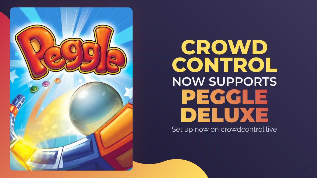 Crowd Control on Twitter: "We're stoked to announce that Peggle Deluxe support is LIVE and ...
