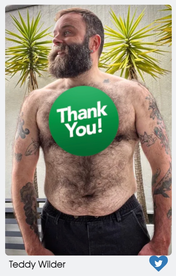 Teddy Wilder on Twitter: "A huge & sincere thank you to everyone who has voted for me as their ...