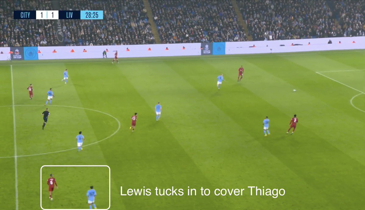Lewis was obviously tasked with an inverted role in possession last ...