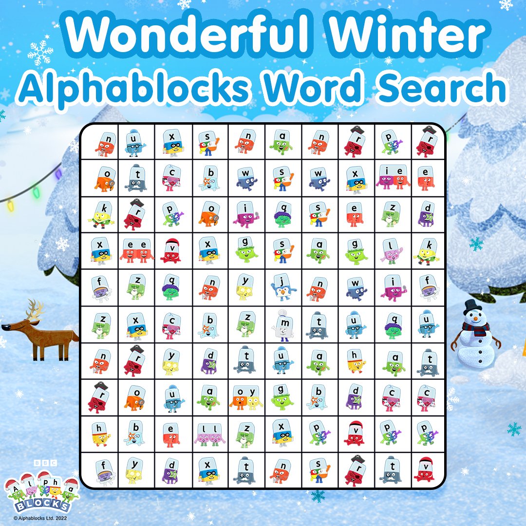 Alphablocks on Twitter: "We've hidden ten festive words in our ...