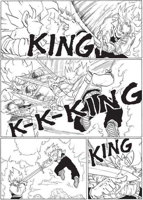 Super Saiyan Future Trunks Spars Aga.. | Dragon Ball Manga Panels さんの ...