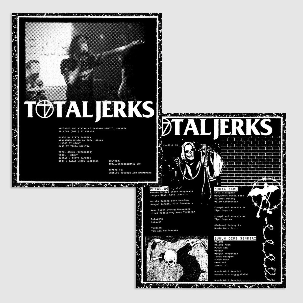 IG: GrimlocRecords on Twitter: "Out Now: HARAMARAH X TOTAL JERKS Split 7”. On red & yellow vinyl ...