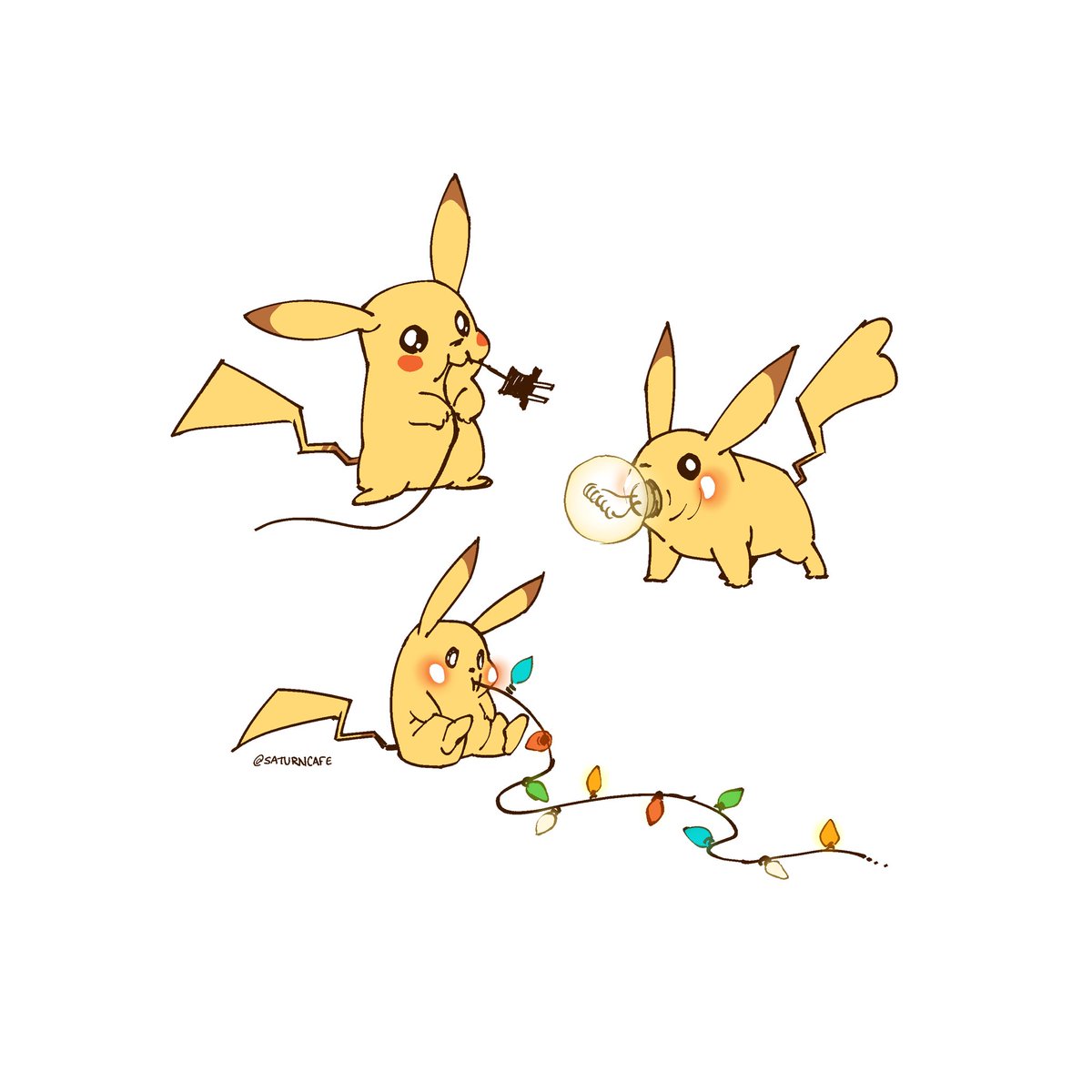 ピカチュウ 「I drew some pikachus in the airport. Som」|Juliaのイラスト