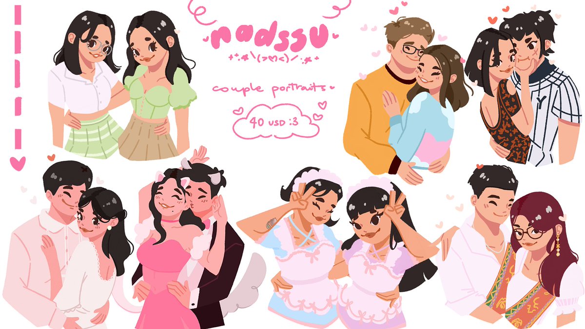 nadine .•°🧀 comms open on Twitter: " °｡⋆⸜ nadssu commissions open! 🍡 💌 rts are super appreciated ...