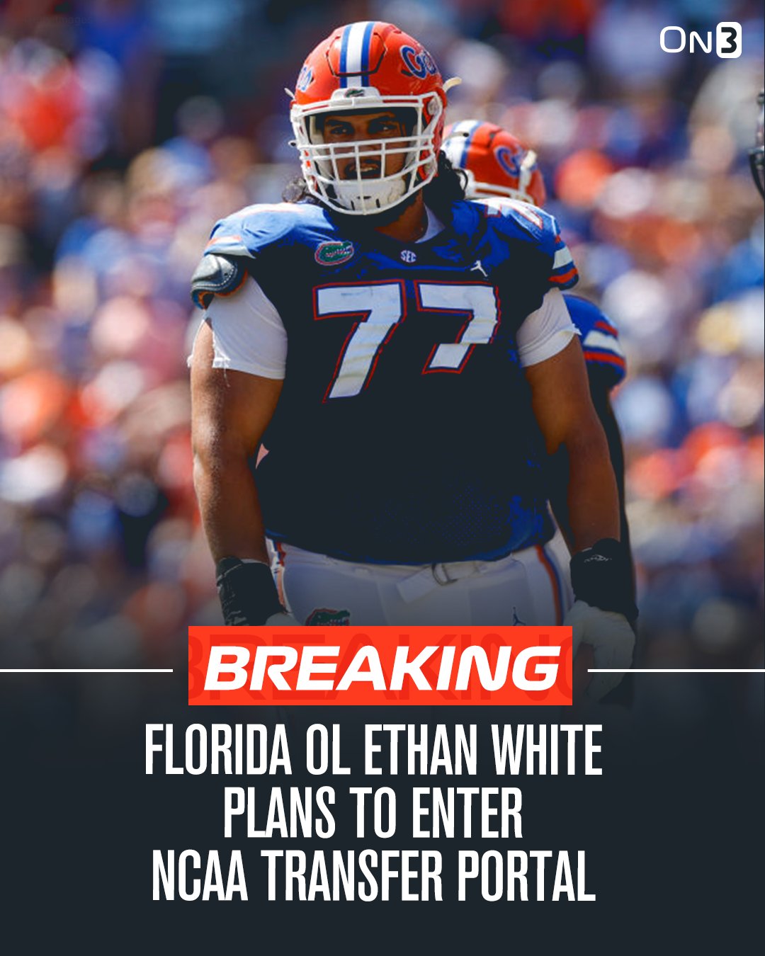 On3 on Twitter: "Florida OL Ethan White plans to enter the NCAA transfer portal. He started all ...