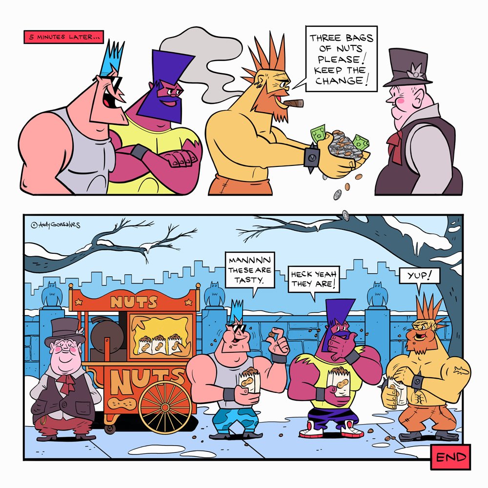 「BURLY DUDES 25!!!!!! 🤜🤛💀⬆️ 」Andy Gonsalvesの漫画