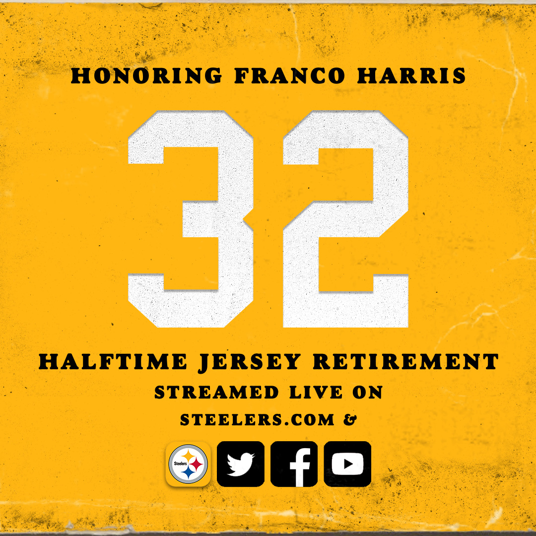 Pittsburgh Steelers on Twitter: "We will honor the life and career of Franco Harris tonight when ...