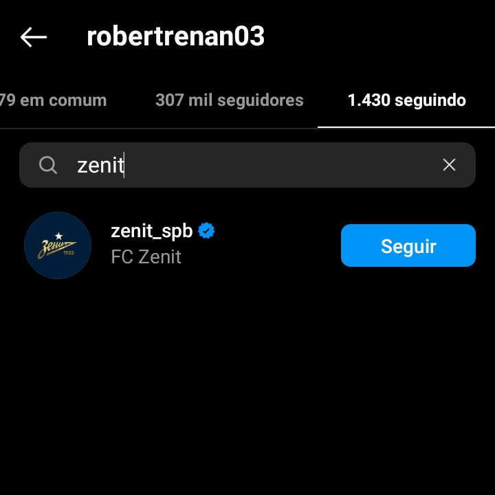 SCCP News on Twitter: "⚫⚪ | Robert Renan está seguindo o Zenit no Instagram. 👀 https://t.co ...