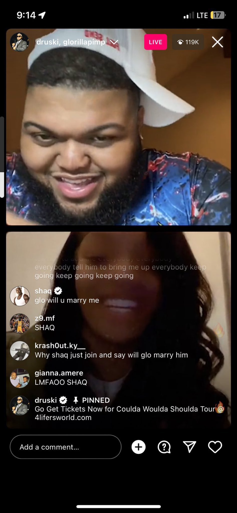 XXL Magazine on Twitter: "Shaq shooting his shot at GloRilla on Druski’s IG live 😭😭 https://t.co ...