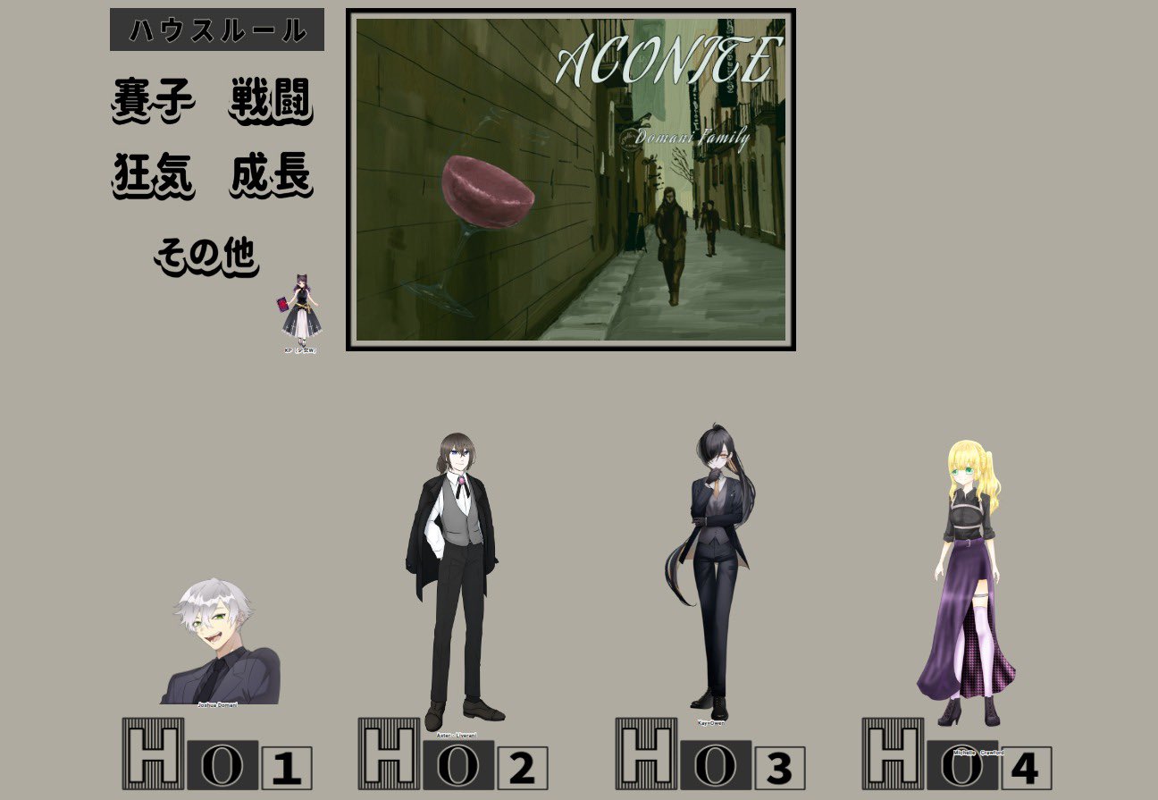 緋桜🐇 on Twitter: "CoC「Aconite:re」 KP: 少女Wさん PL: HO1/加瀬さん(Joshua Domani) HO2/アベルちゃん(Aster・Liverani ...