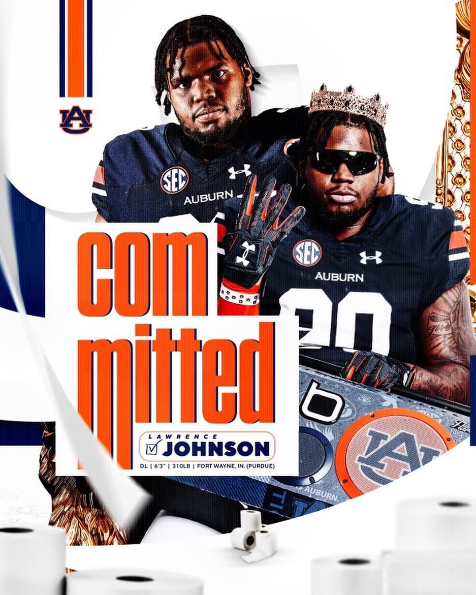 Lawrence Johnson on Twitter: "Blessed to say I’ll be playing my last season at Auburn University ...