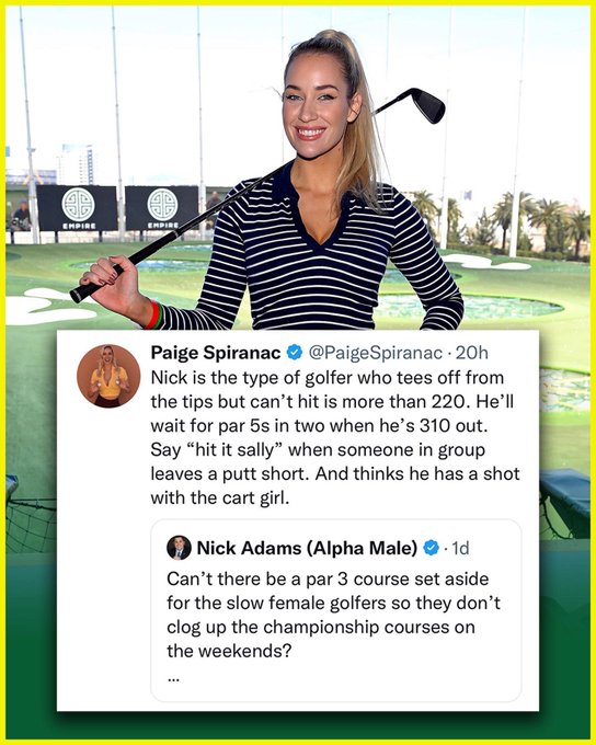 Paige Spiranac Claps Back at Comments Disparaging Women's Golf Paige Spiranac Claps Back at Comments Disparaging Women's Golf