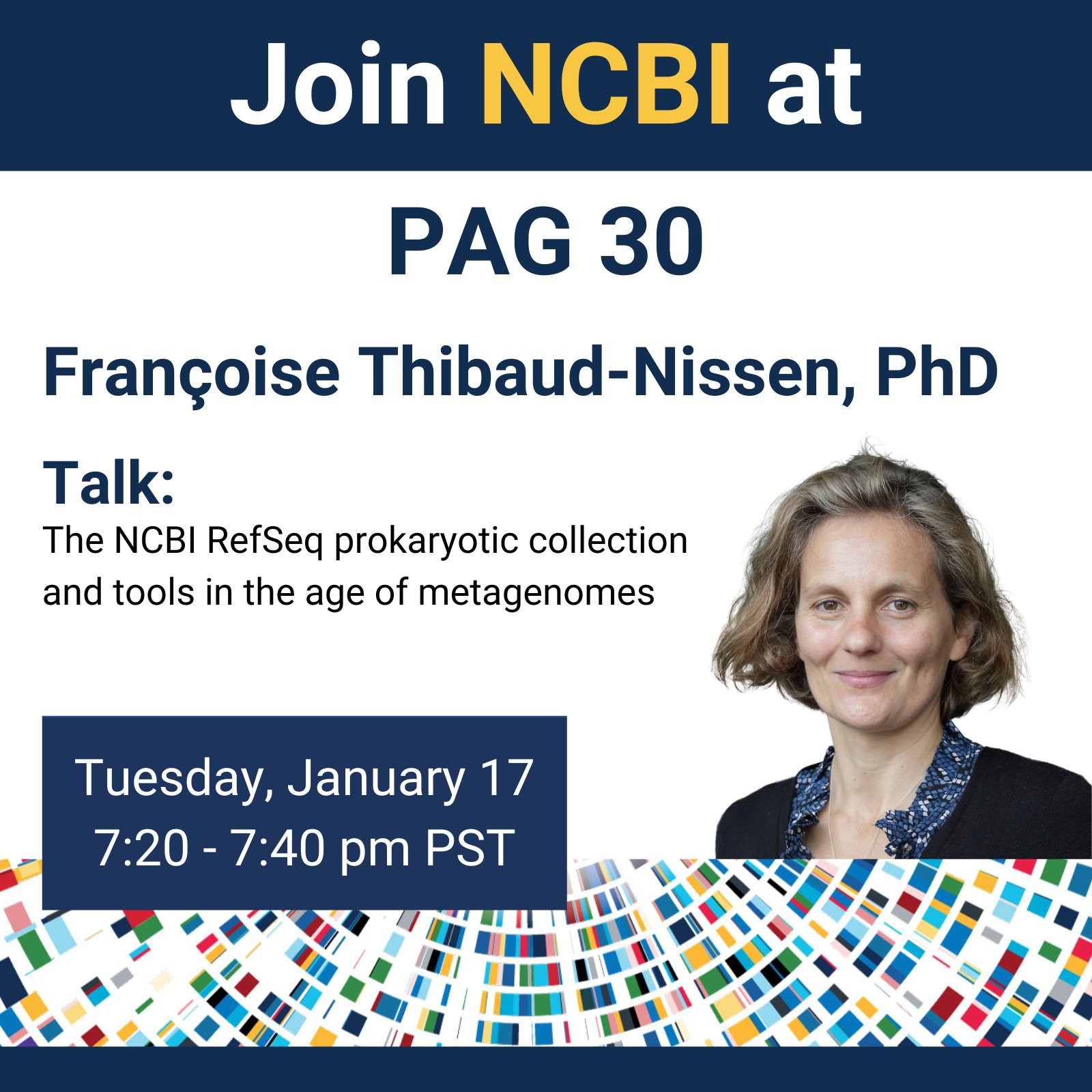 NCBI on Twitter: "Learn more about RefSeq at #PAG30! Join Francoise Thibaud-Nissen, PhD, for her ...