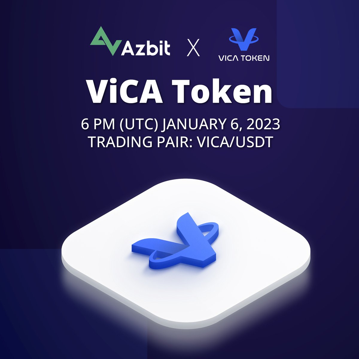 ViCA Foundation on Twitter: "We are glad to announce that ViCA Token will be listed tomorrow on ...