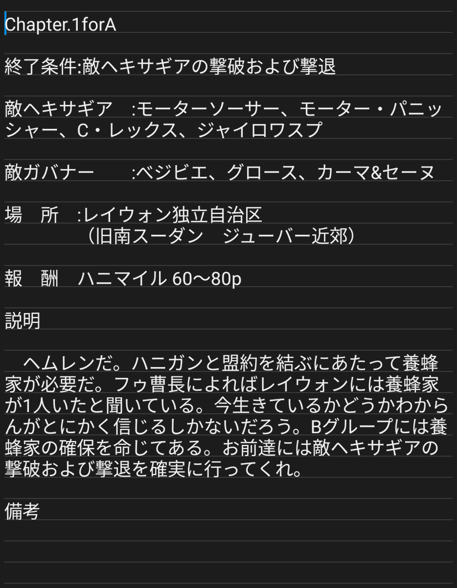 「甘い復讐」運営 On Twitter 甘い復讐本編ss Chapter1 For A 「自由の名のもとに」 任務期間 19〜115 参加対象ガバナー