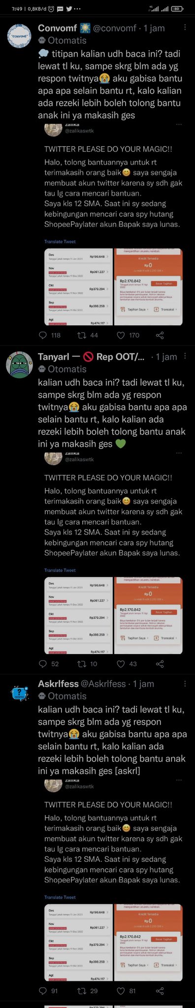 Ervn Yoshi on Twitter: "@Askrlfess Ini zalika sendiri yaa sendernya😂 ...