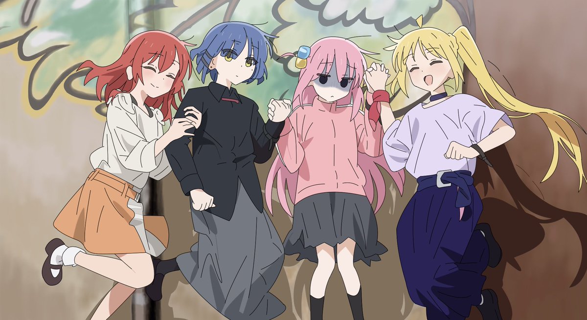 ぼっちちゃん「ぼっちざろっくオープニング制作26日目アーシャシーン 色塗り始めた最初に描きまし」クサナ【ぼっちざろっく2次創作アニメ制作中】のイラスト