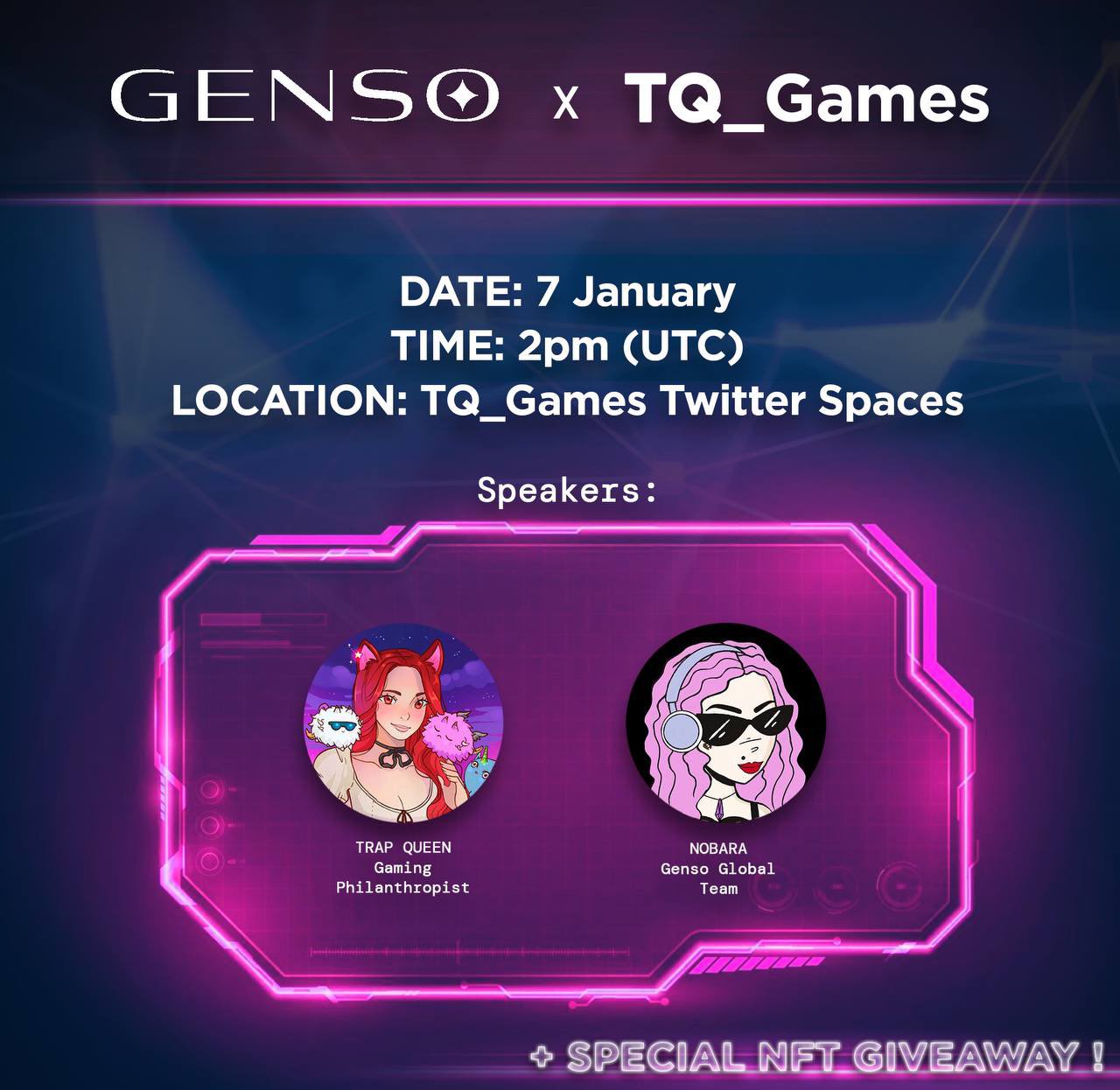 Genso Metaverse on Twitter: "Join @TQ_Games and @hereforculture_ later today to hear more about ...