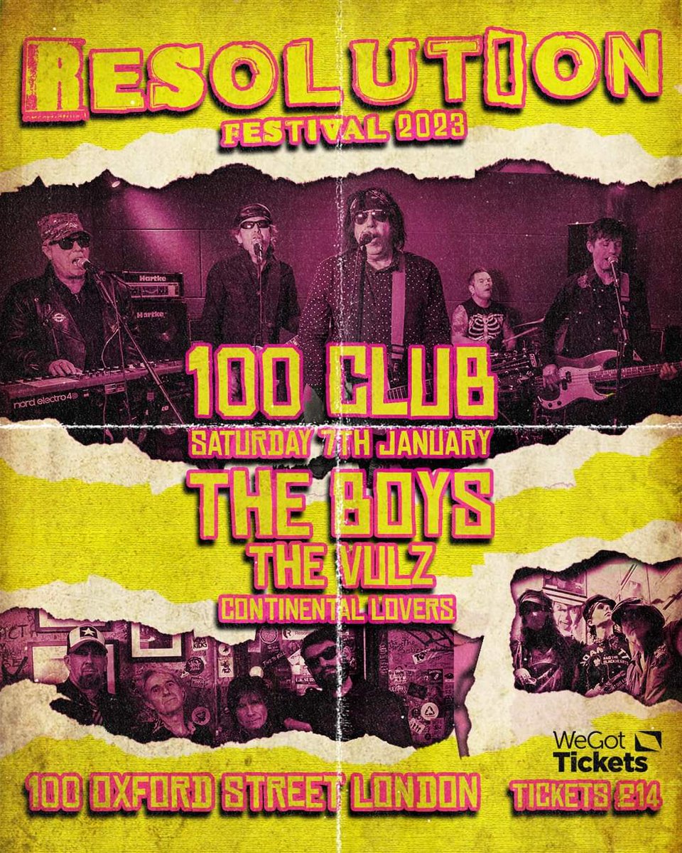 The Boys on Twitter: "100 CLUB, LONDON - Tonight (Sat 7 January) 7.30pm - doors 8pm - 8.30pm ...
