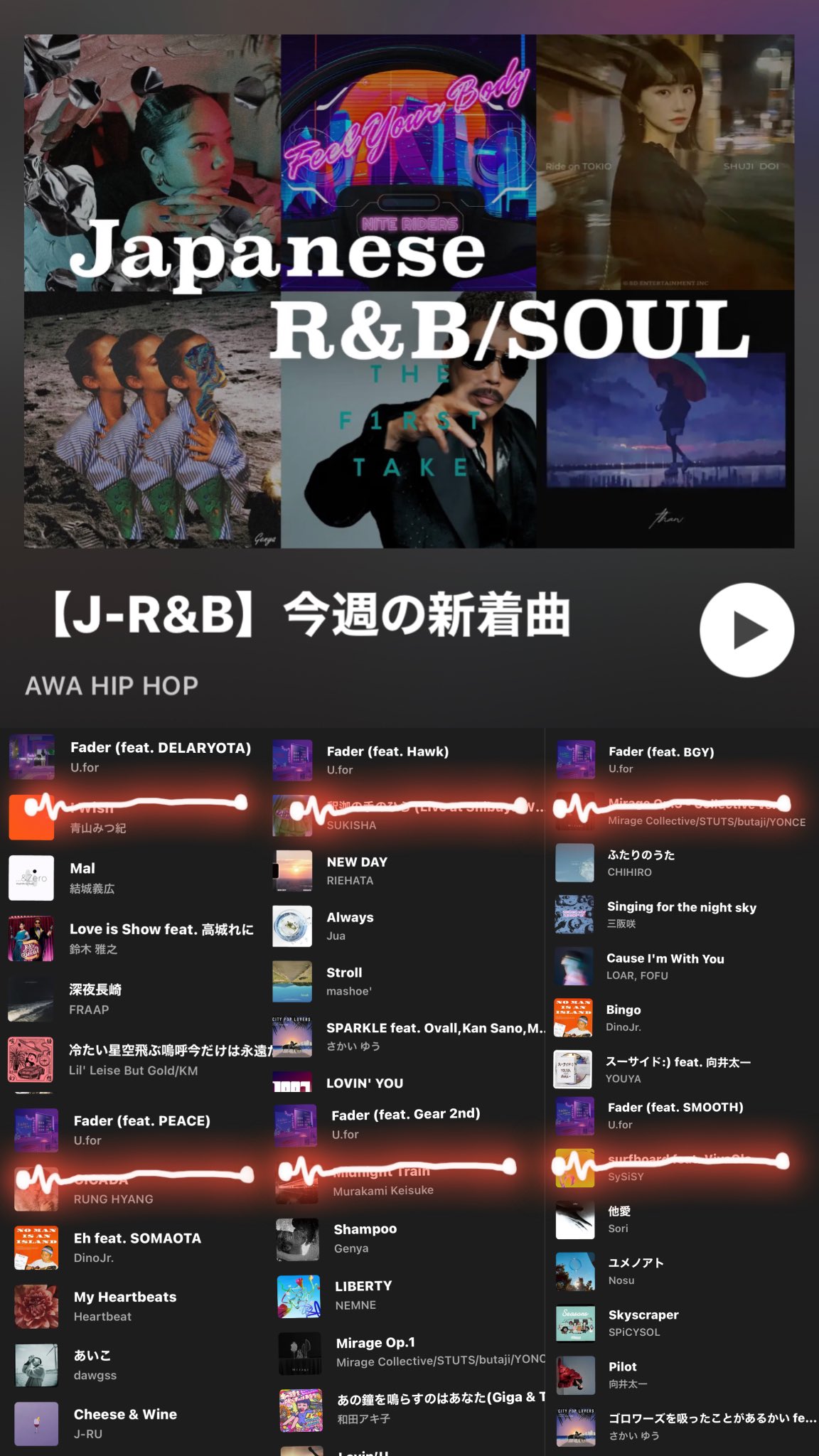 RoB Music Label Infomation on Twitter: "U.for Japanese R&B/Soulプレイリスト #Fader コラボ全曲セレクト 有難うございます🎵 ...