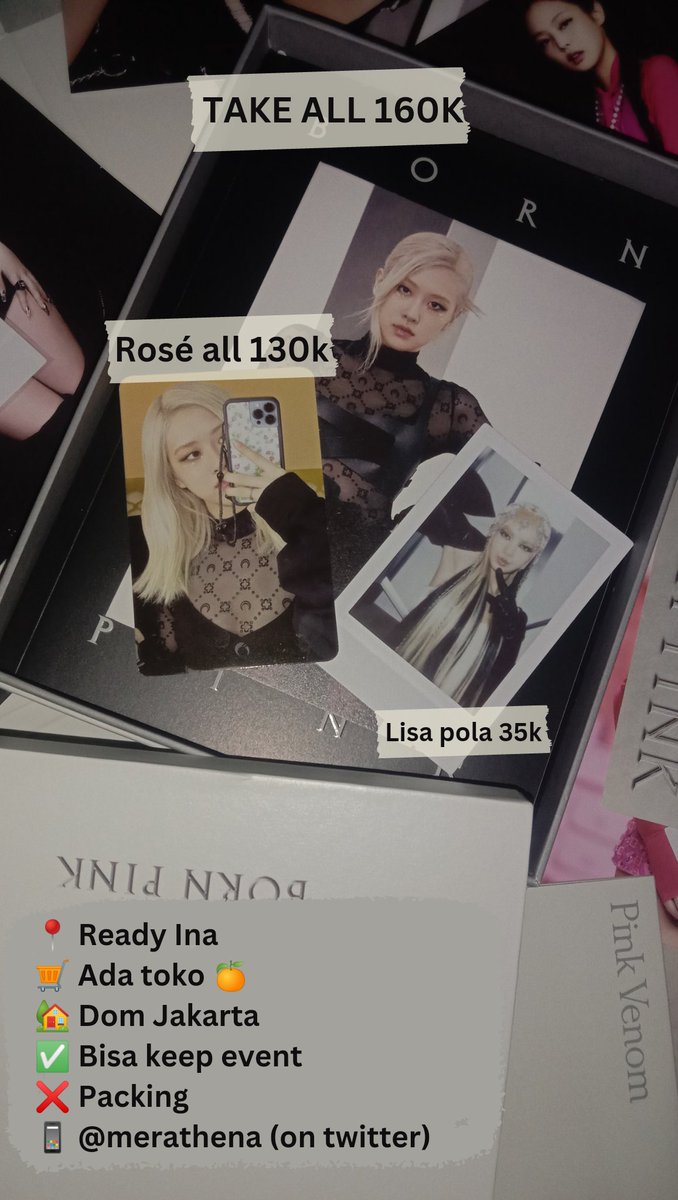 M on Twitter: " Help RT wts want to sell ina blackpink Take all 160k Rosé bundle 130k Lisa pola ...