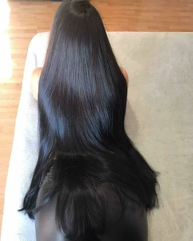 Straight Hair Tumblr Back View
