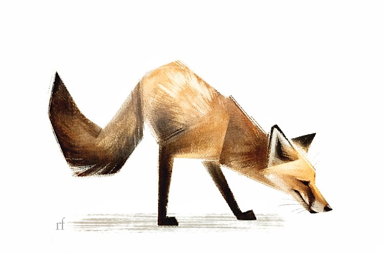 「Two-legged Fox 」|Skia𓅃🌹のイラスト