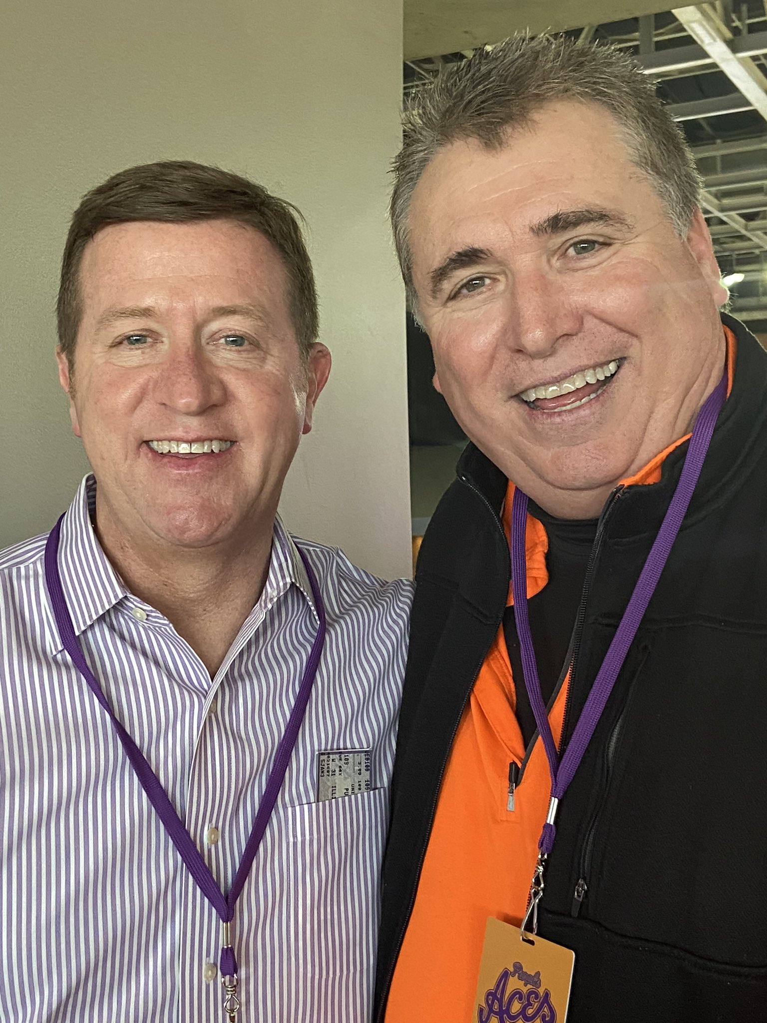 Todd Lambert on Twitter: "Here with Randy Beard at the U of Evansville game. Randy and Studio ...