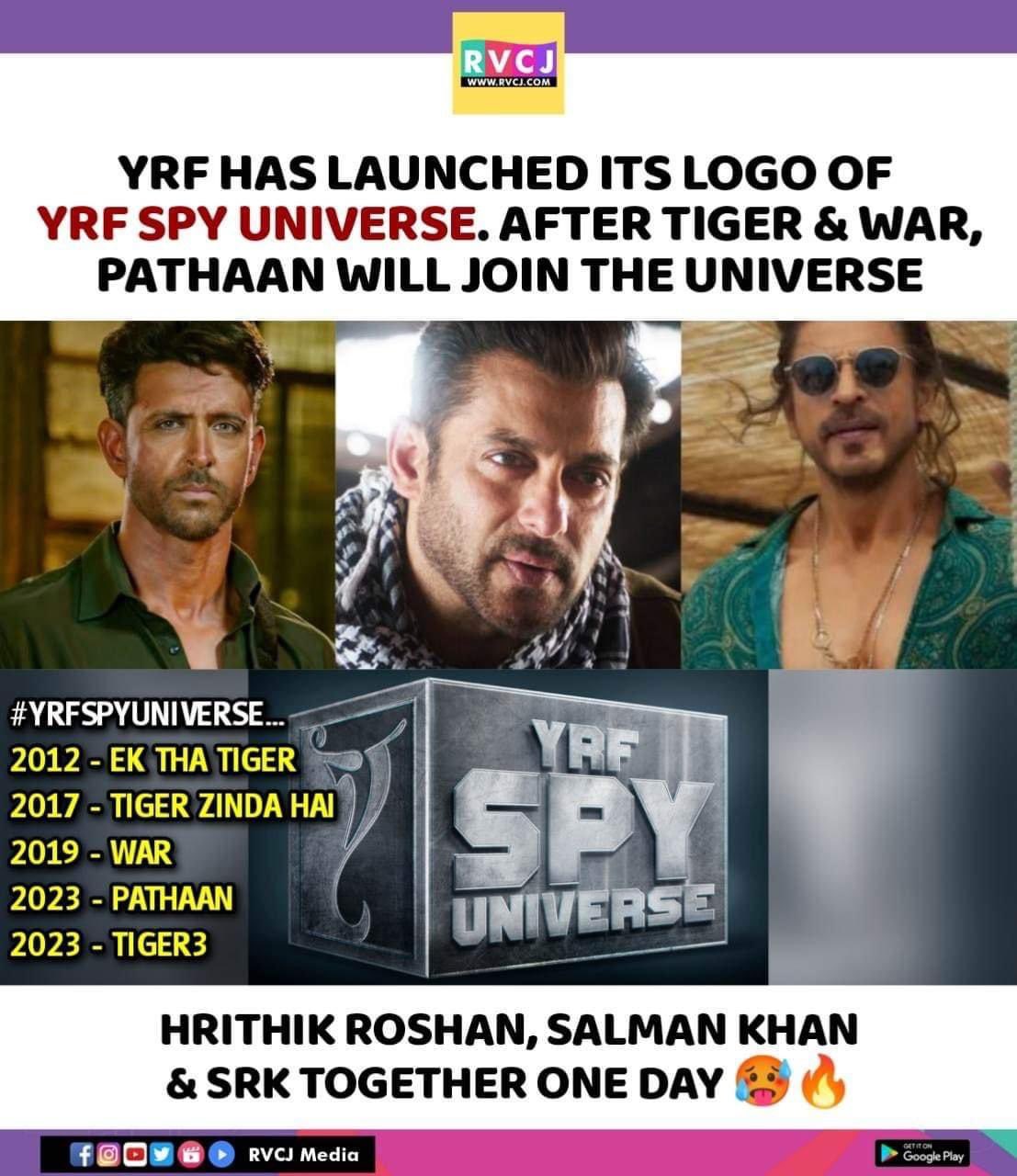RVCJ Movies on Twitter: "Spy Universe 🥵 #srk #shahrukhkhan #salmankhan #hrithikroshan #yrf # ...