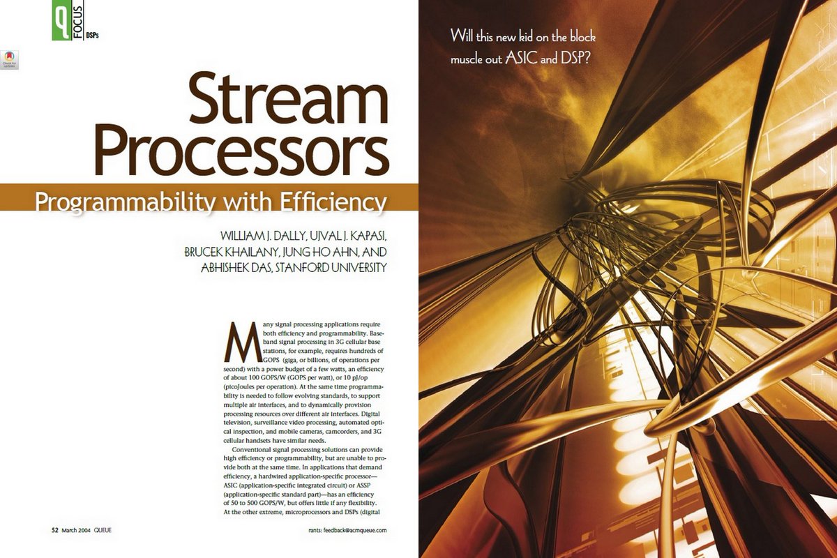 OGAWA, Tadashi on Twitter: "=> Stream Processors, Mar 2004 https://dl.acm.org/doi/10.1145/984458 ...