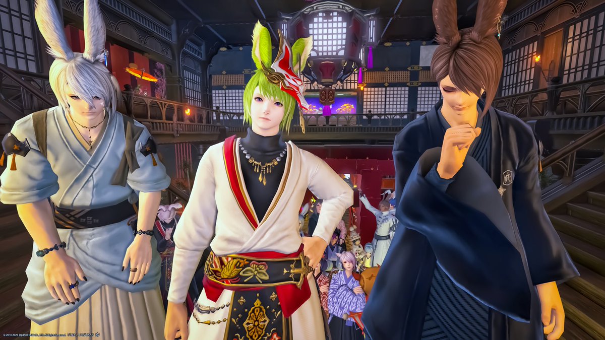 オルフェウス☆彡@FF14 on Twitter: "～その②～ 賽銭箱の裏付近から皆さんの参拝を撮ってました☆彡 #VIM_FF14 #XIV_PICTCLIP #うさお #パンデモ神社"