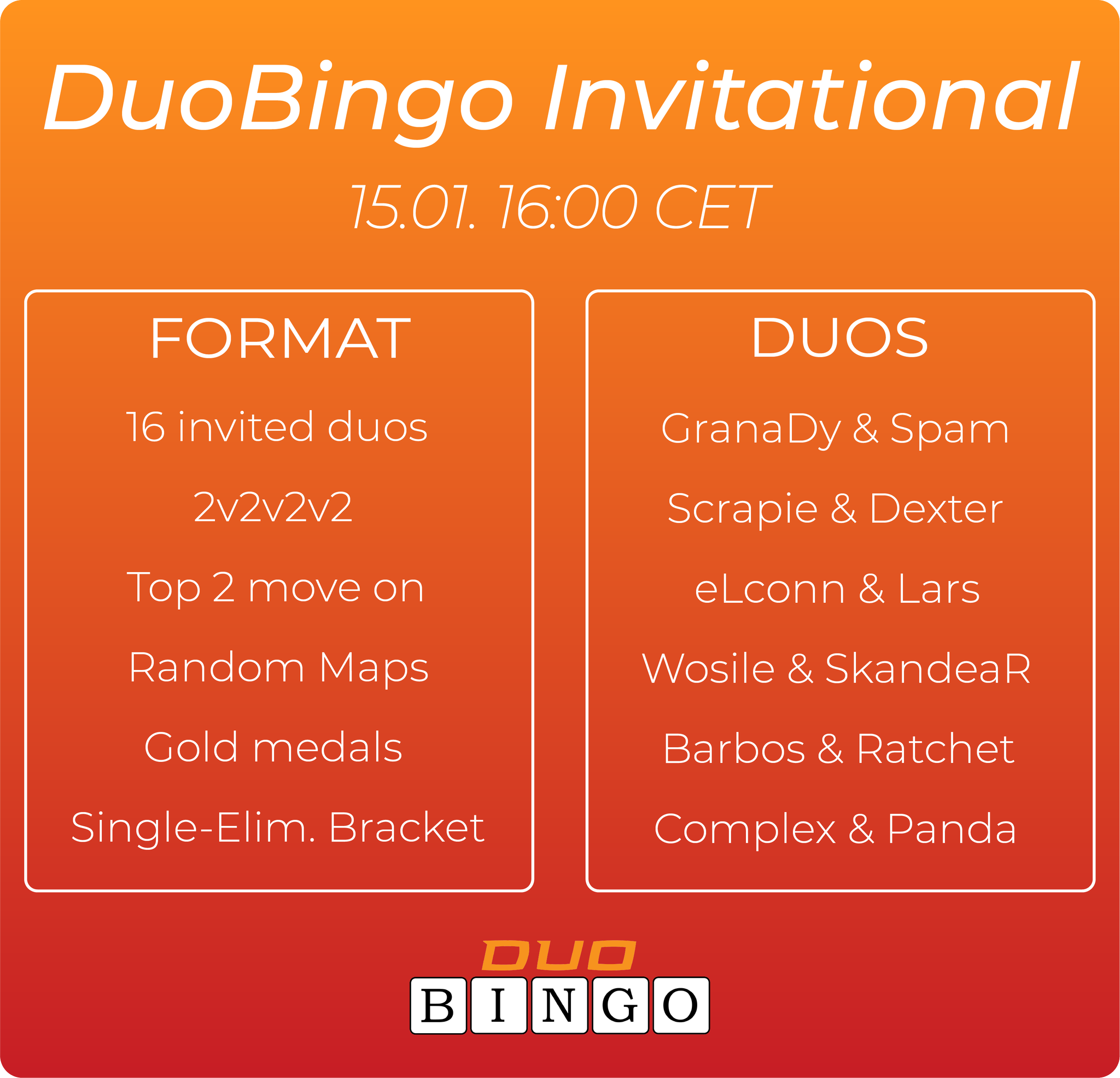 DuoBingo on Twitter: "On the 15th of January, we are bringing you the 1st Bingo Invitational on ...