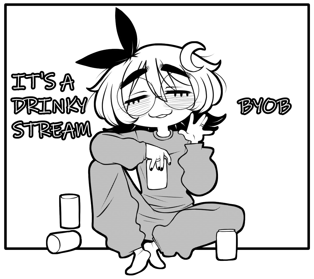 「🍺LIVE NOW!! IT'S DRINKY TIME, I GOT MY 」|Alphena 🌌 Void Witch VTuberの漫画
