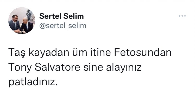 Örnek Haber on Twitter: "MHP İstanbul İl Başkanı Sertel Selim, Ümit Özdağ’ı ima eden bir tweet ...