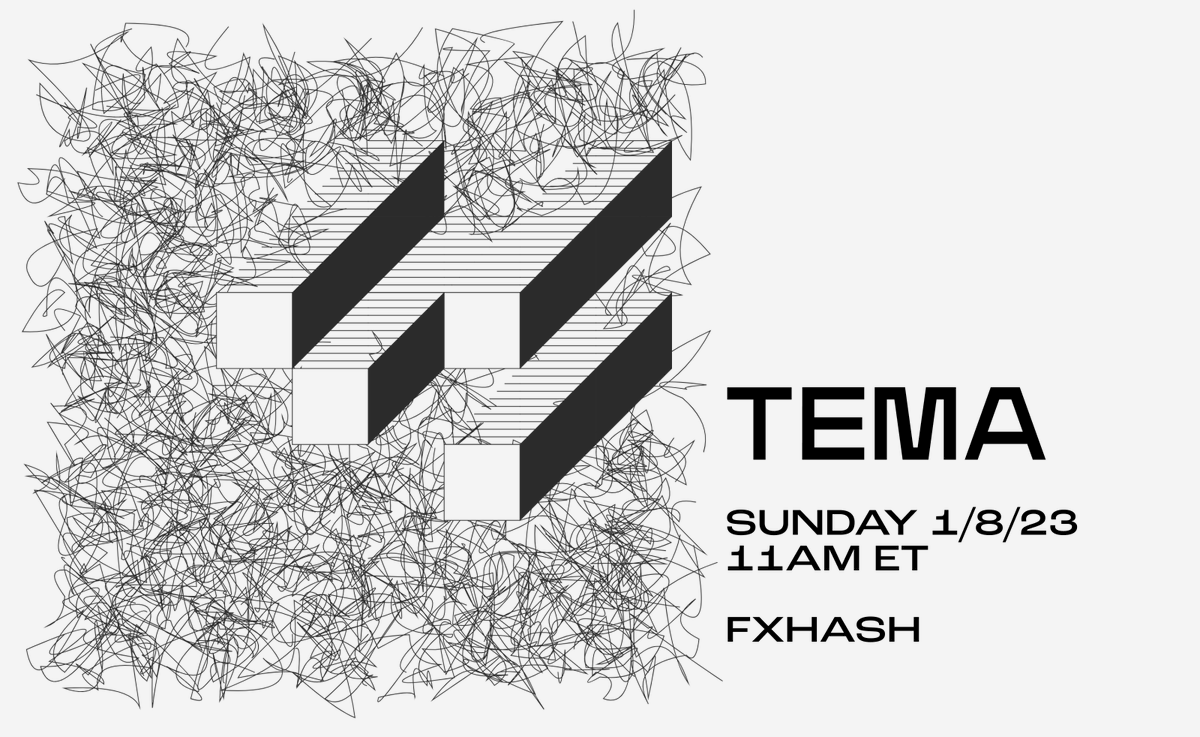 Christine Hall on Twitter: "Tema Tomorrow, 1/8/23 11am ET @fx_hash_