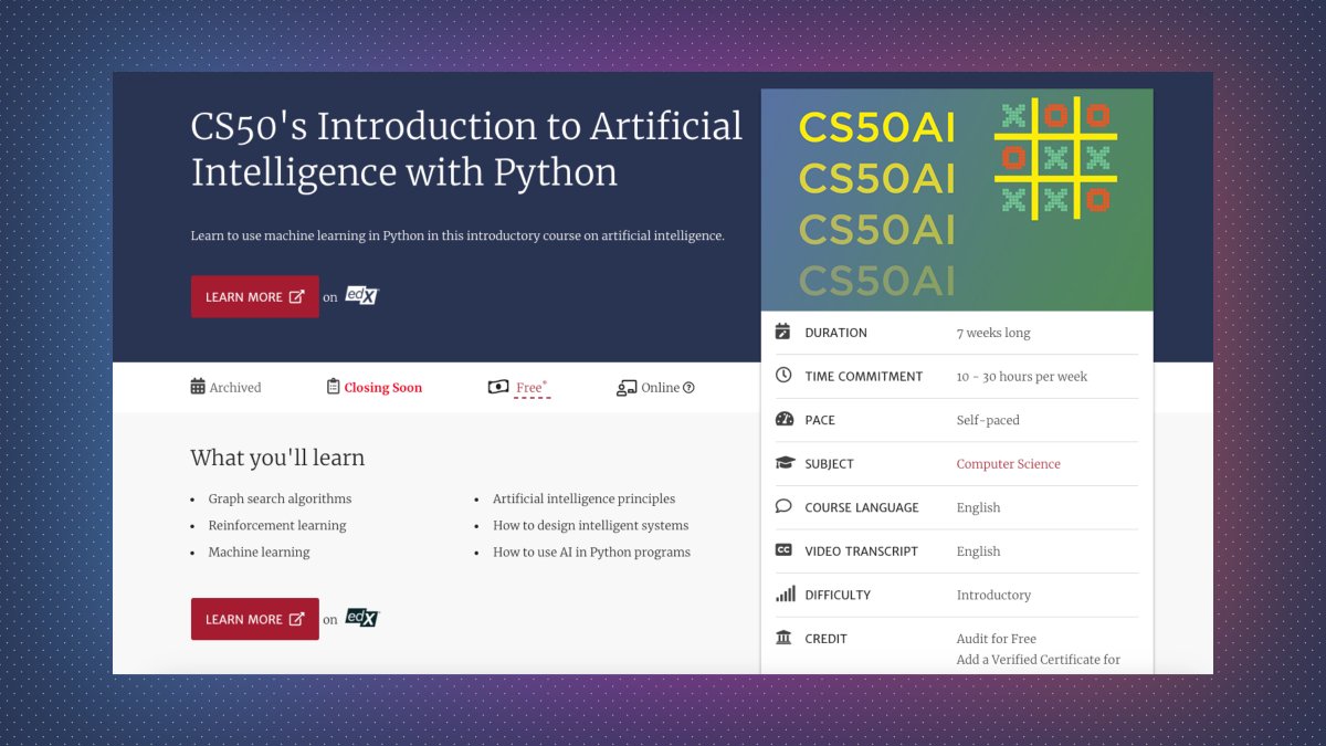 7 web development, AI, and programming courses from popular universities like Harvard, MIT, and ...