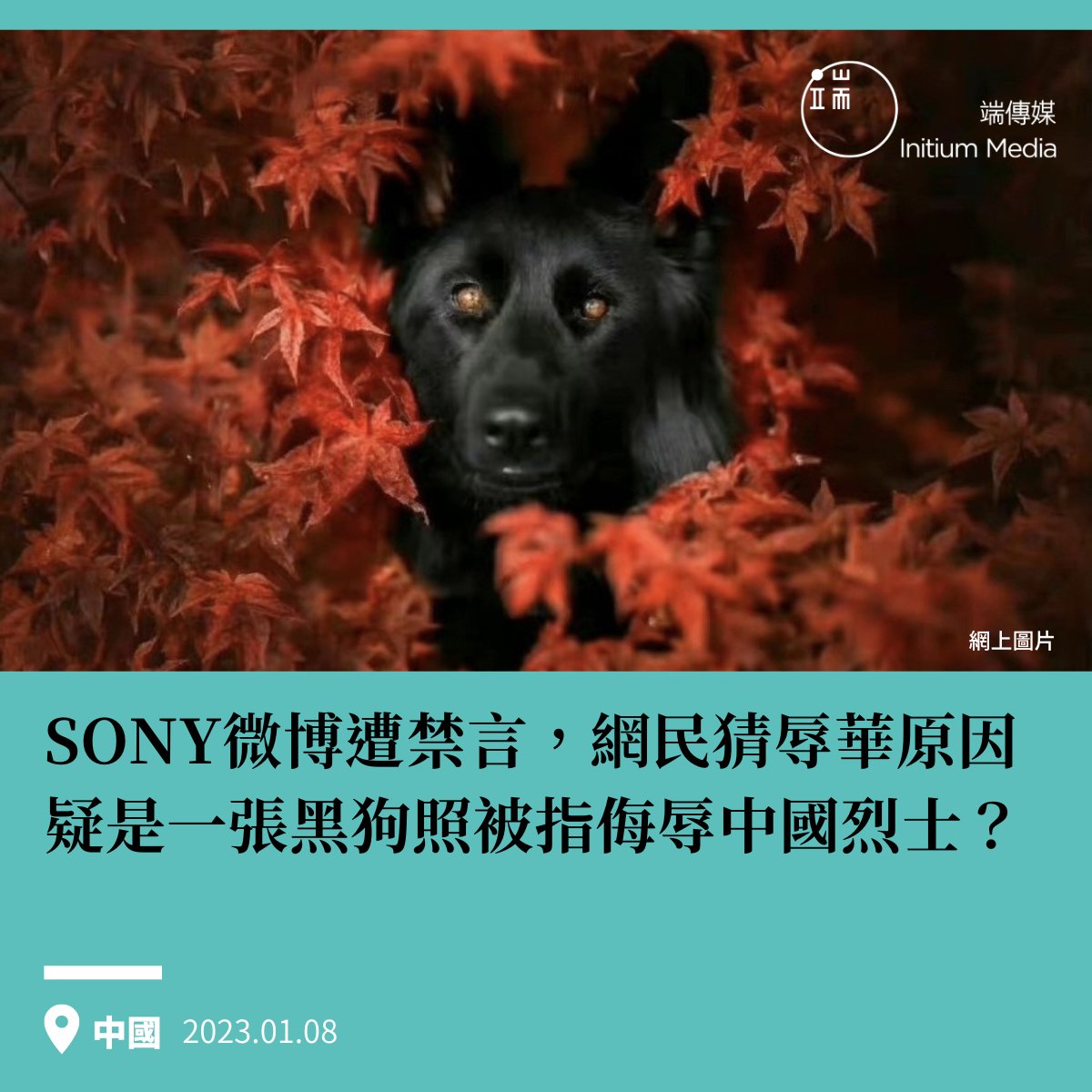 端傳媒 Initium Media on Twitter: "【Sony官方微博因「辱華」被禁言？網民猜因黑狗宣傳照疑在影射中國烈士？】 1月4日，有網民發現Sony在微博的官方帳戶「索尼中國 ...