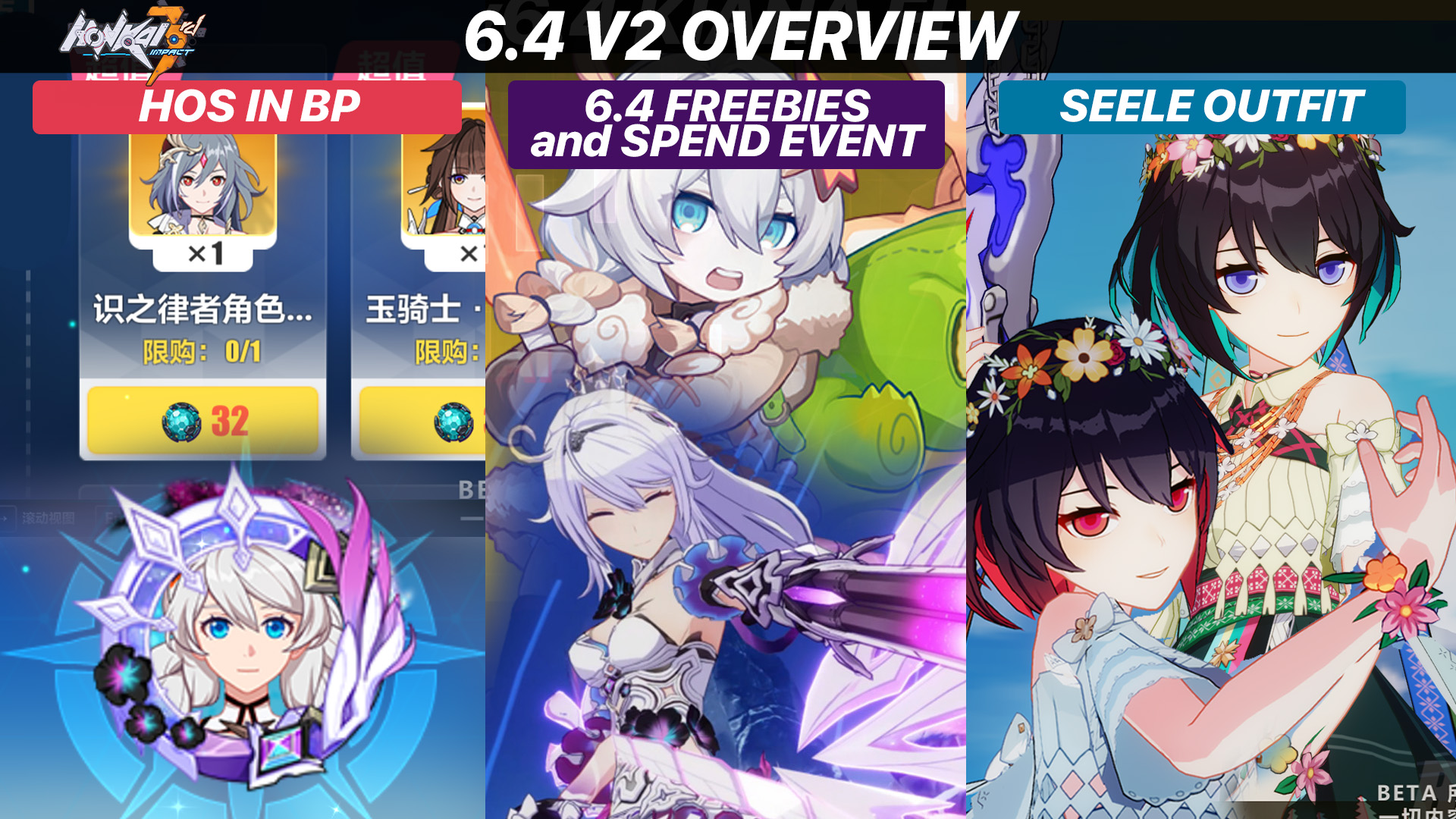Honkai News Network on Twitter: "Honkai 6.4 v2 Overview - Battle Pass, SN Outfit Gameplay, and ...