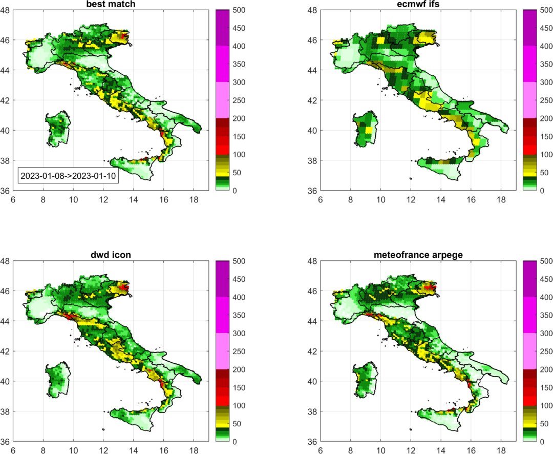 Hydrology IRPI-CNR on Twitter: "A sx la pioggia prevista nei prossimi 3 gg e a dx le anomalie di ...