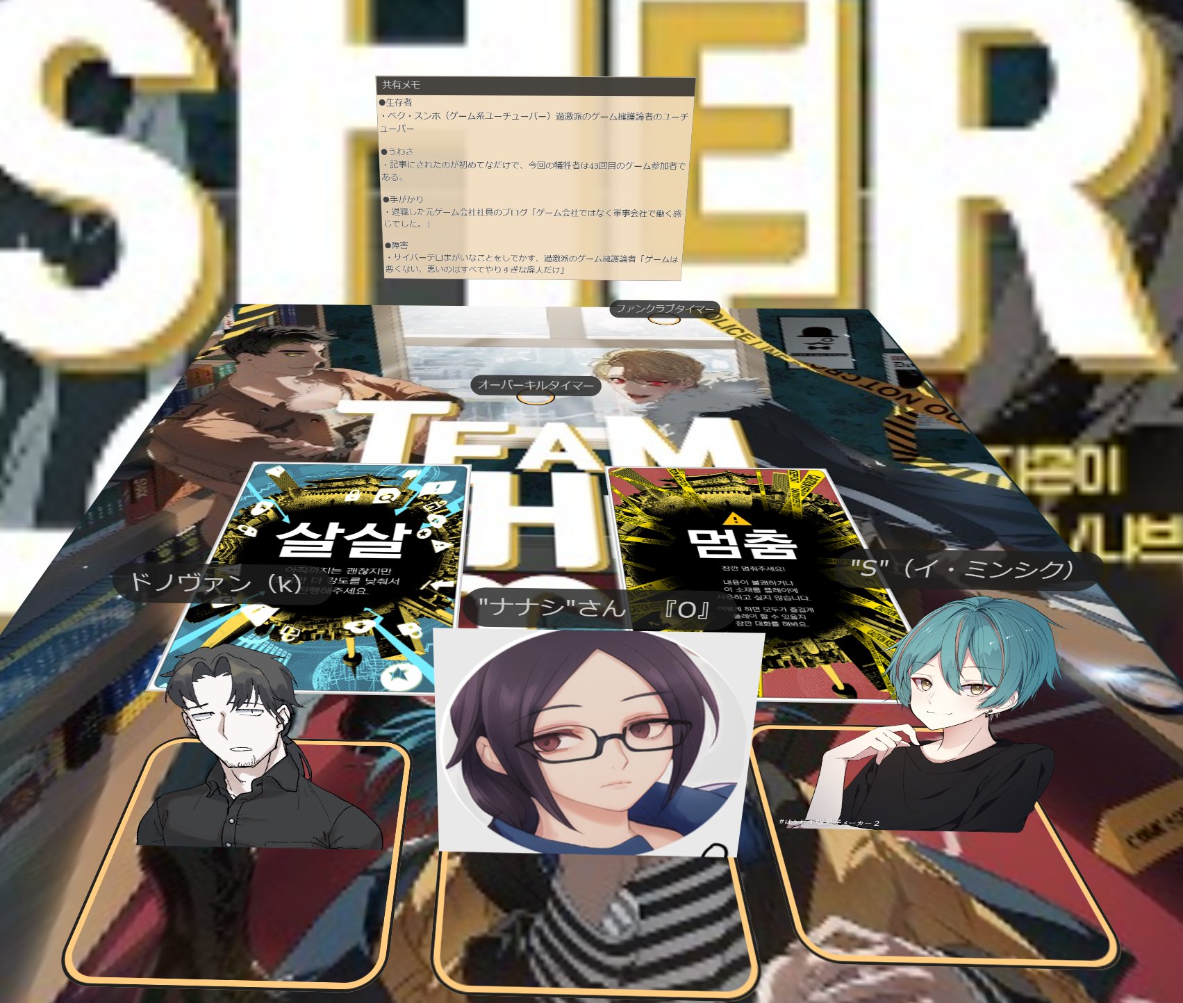 六児雛さばき/はいばね お絵かき＆TRPG系 鉄の処女型Vtuber on Twitter: "『TEAM SHERLOCK』という韓国のTRPGを遊びました！ ちょっと近未来の架空の韓国を ...