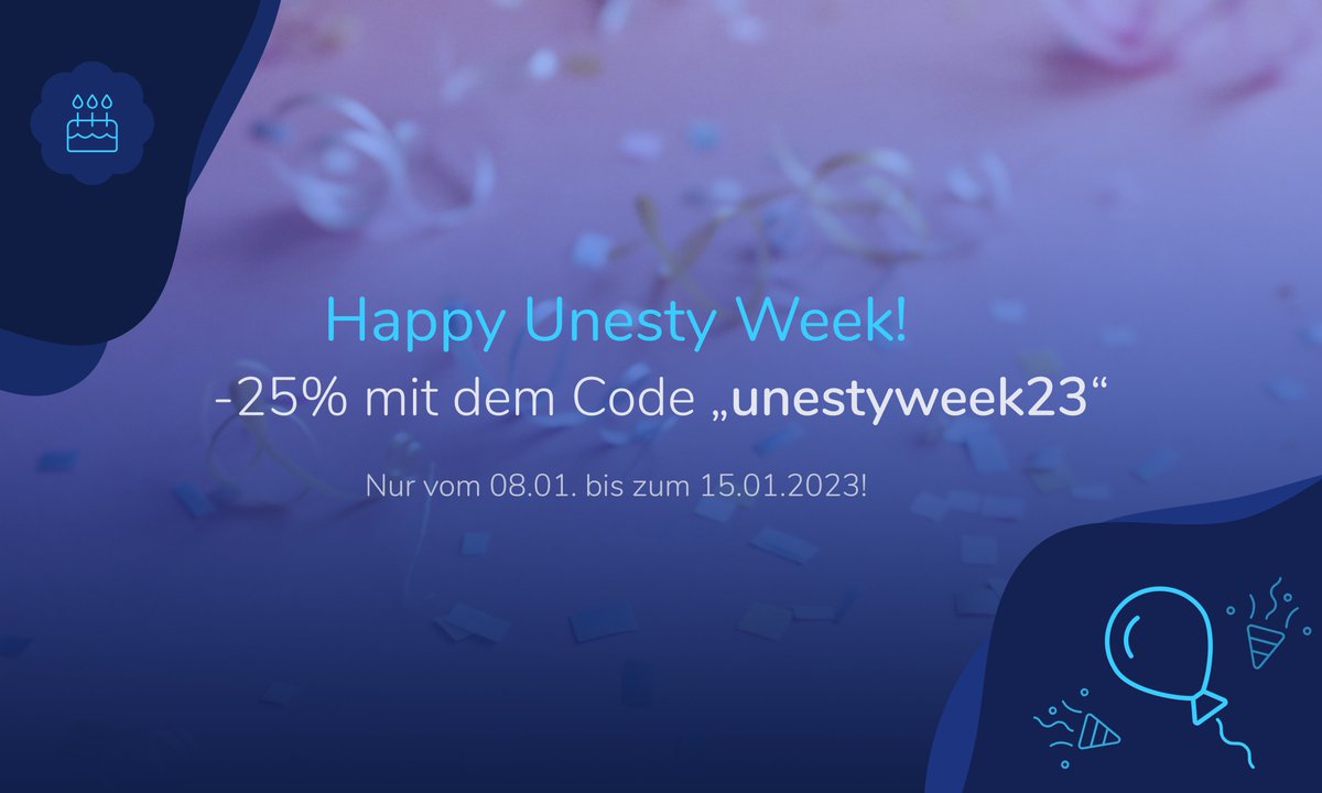 Unesty | #StayWithUkraine 🇺🇦 on Twitter: "Happy Unesty Week! 🥳 Wir feiern 6 Jahre Unesty mit ...