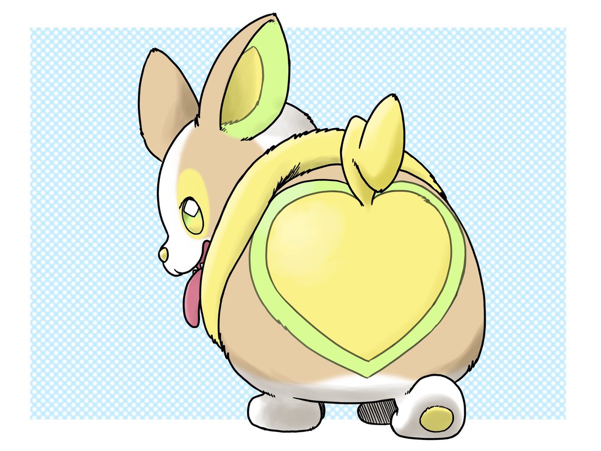 yamper no humans tongue pokemon (creature) solo dog green eyes tongue ...